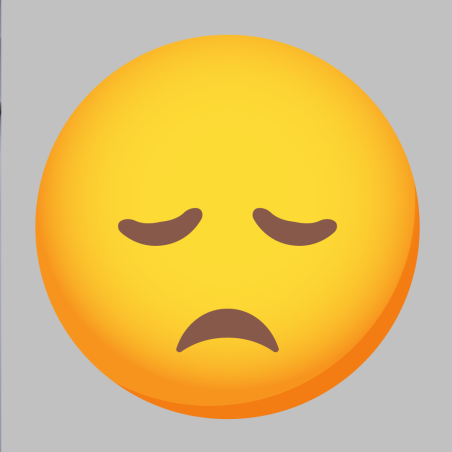 Sticker Emoji déçu - Autocollant Emoji déçu | ZoneStickers