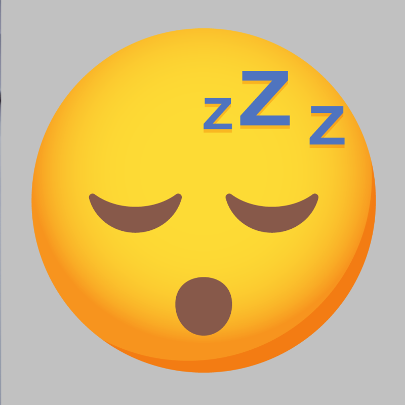 Sticker Smiley dort - Autocollant Smiley dort | ZoneStickers