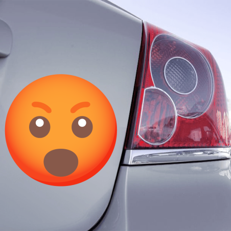 Sticker Smiley pas content - Autocollant Smiley pas content | ZoneStickers