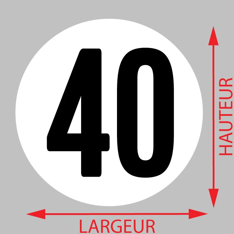 Autocollant Disque de vitesse 40 Km/h | ZoneStickers